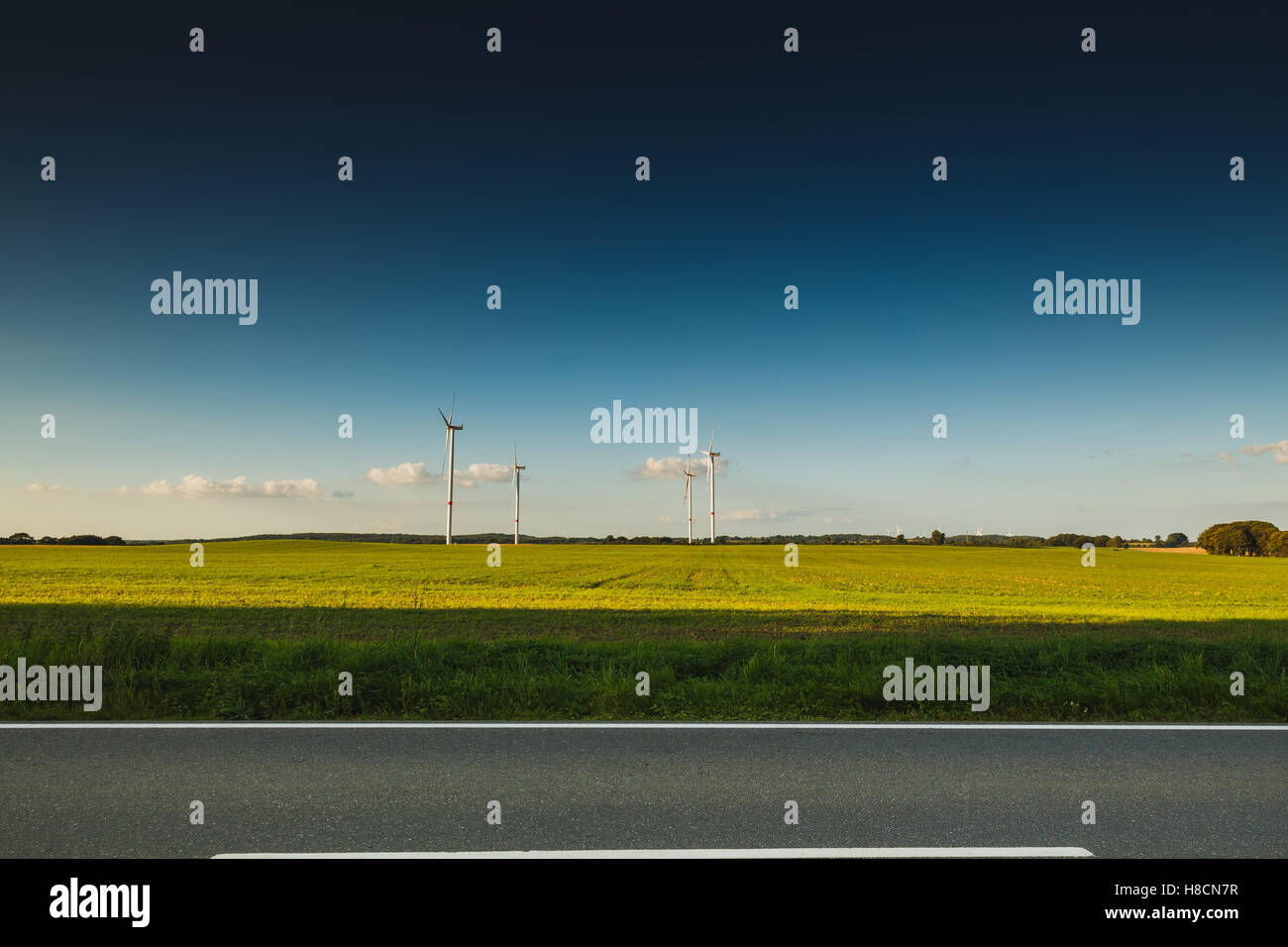 Road wind farm hi-res stock photography and images - Alamy