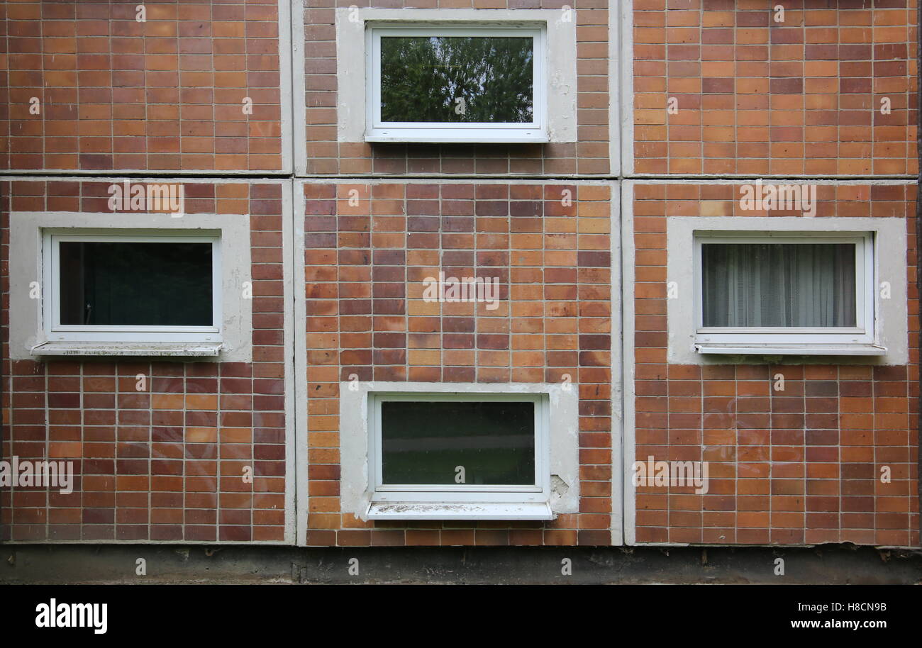 Facade of an East German Plattenbau building Stock Photo - Alamy