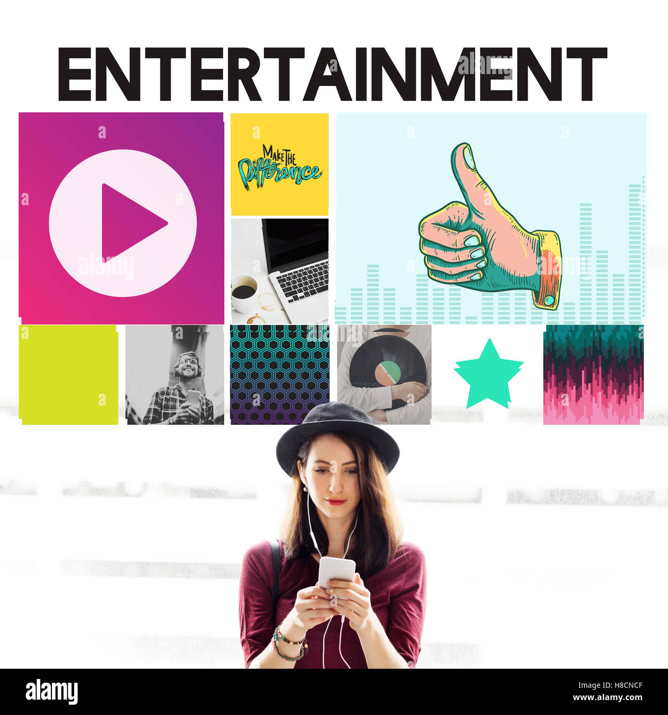 Media Player Audio Entertainment Streaming Concept Stock Photo - Alamy