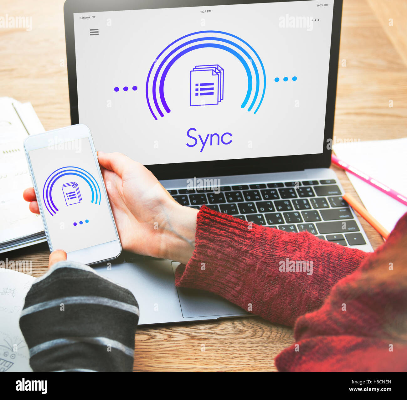 Data Information Documents Icon Concept Stock Photo - Alamy