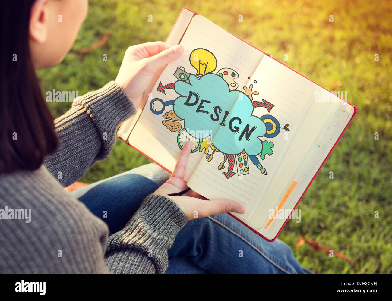 Creativity Ideas Design Thought Bubble Icon Concept Stock Photo - Alamy