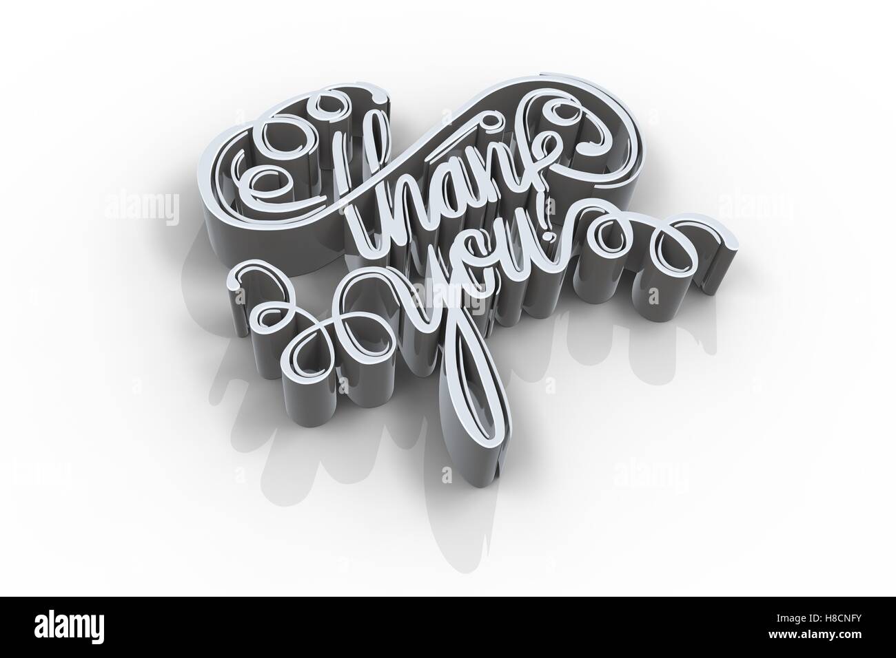 Illustration of thank you text Stock Photo - Alamy
