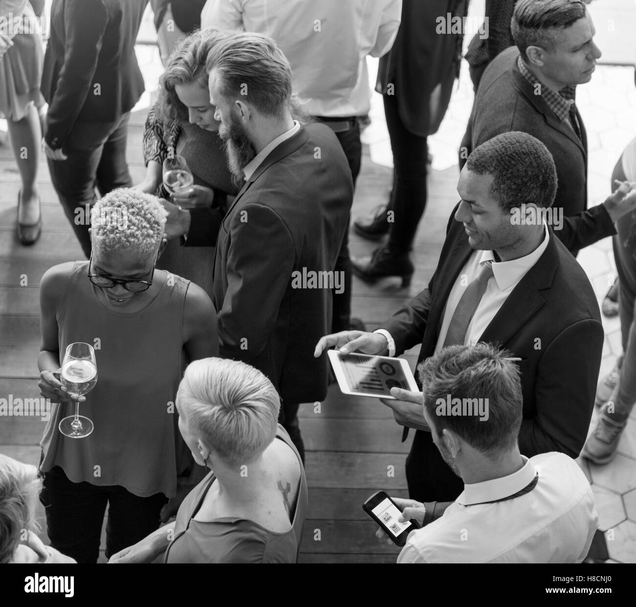 People meeting in party Black and White Stock Photos & Images - Alamy