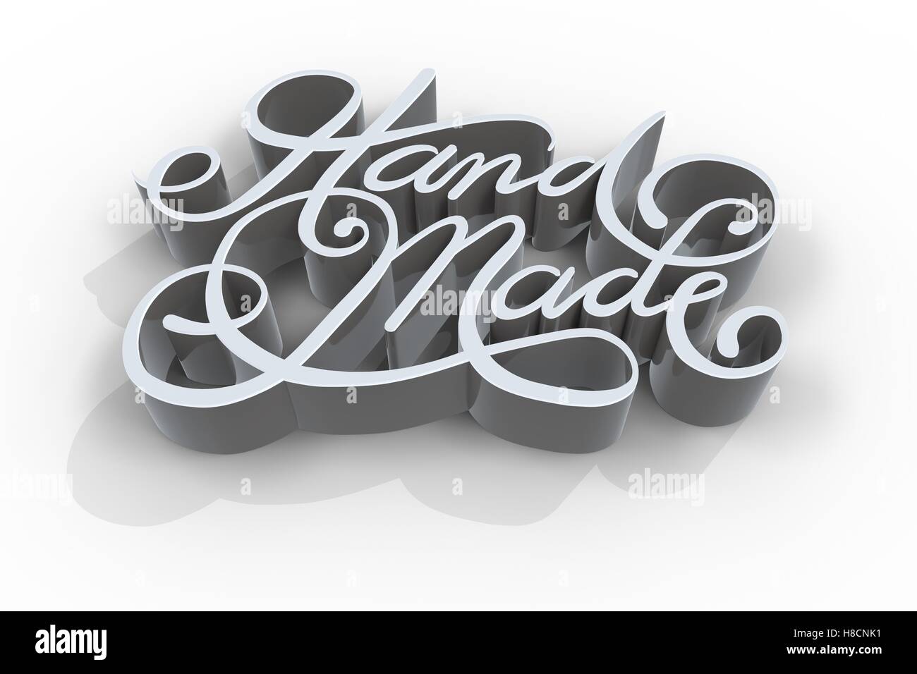 Three dimensional of hand made text Stock Photo - Alamy