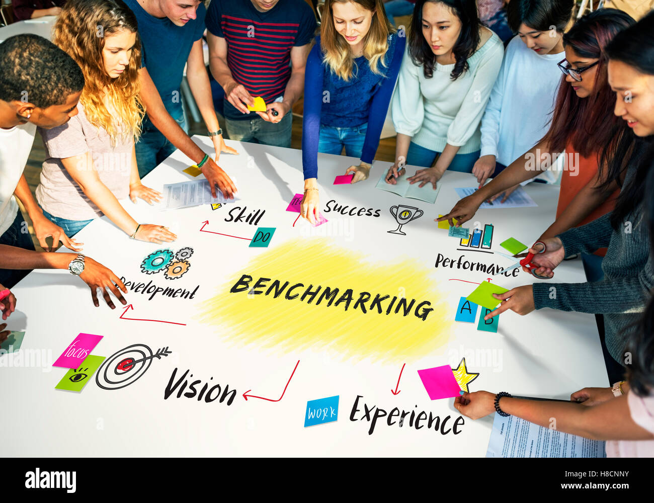 Improvement Potential Excellence Diagram Graphic Concept Stock Photo ...