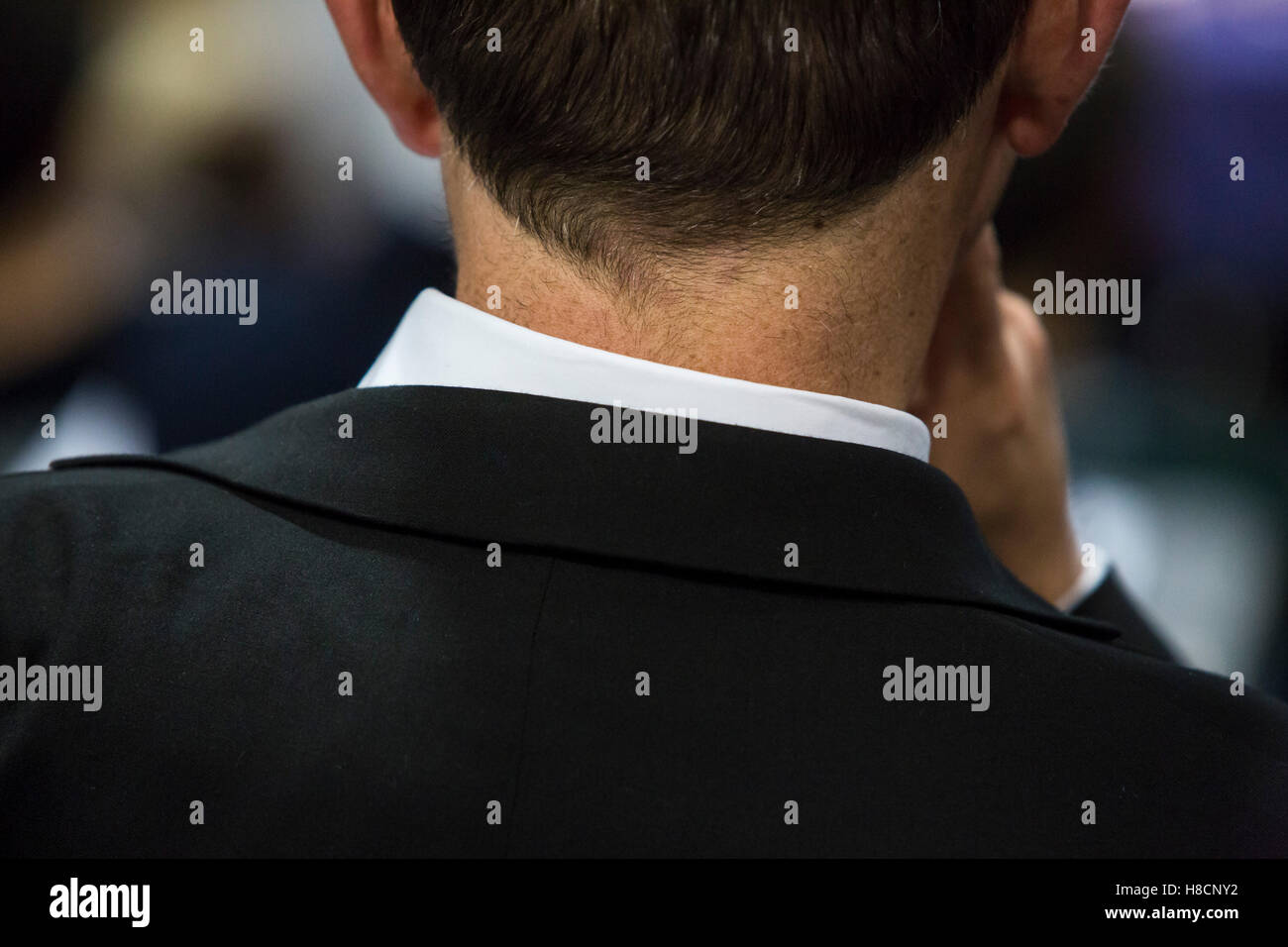 Back male head neck suit hi-res stock photography and images - Alamy