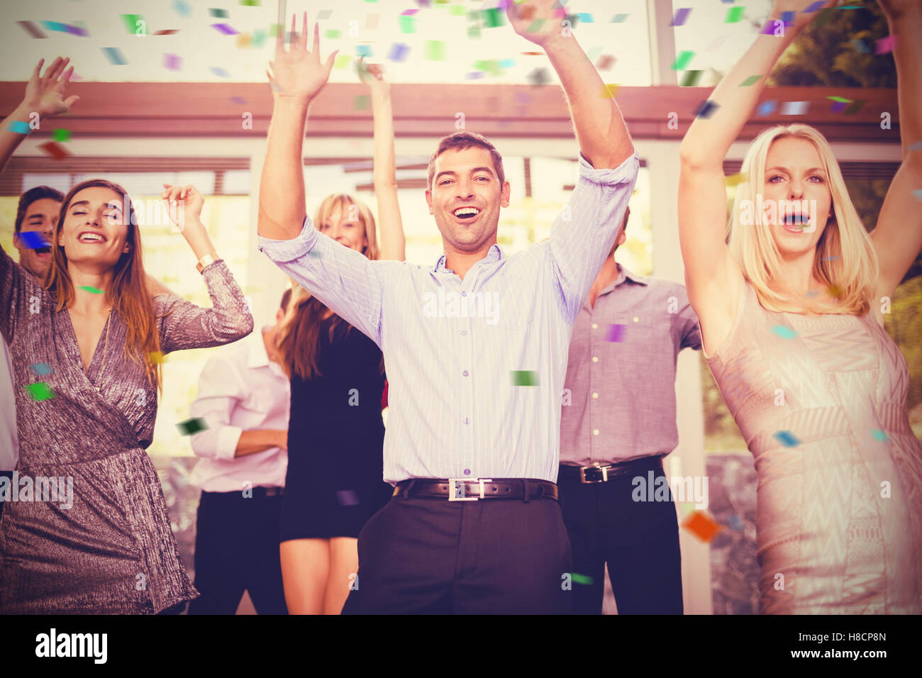 Friends dancing swimming pool party hi-res stock photography and images ...