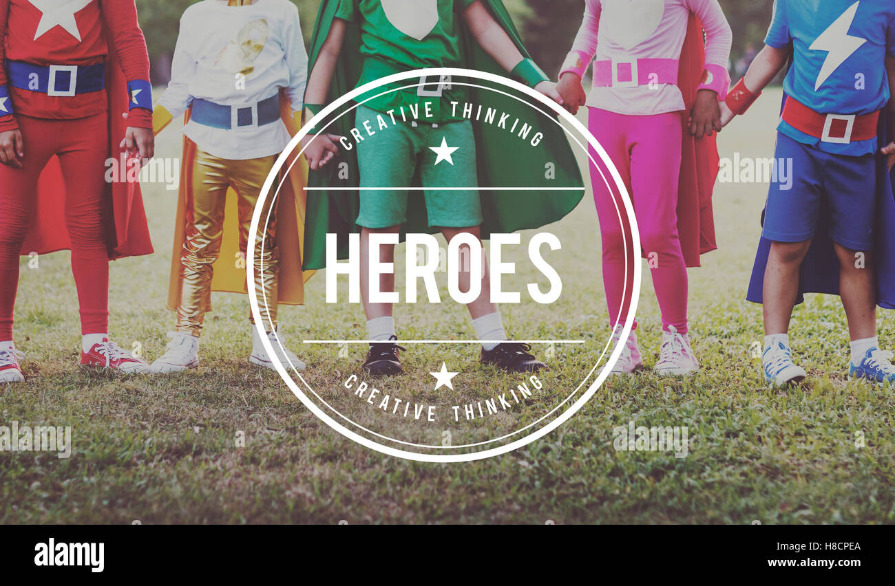 Heroes Idol Superhero Heroic Protector Heart Concept Stock Photo - Alamy