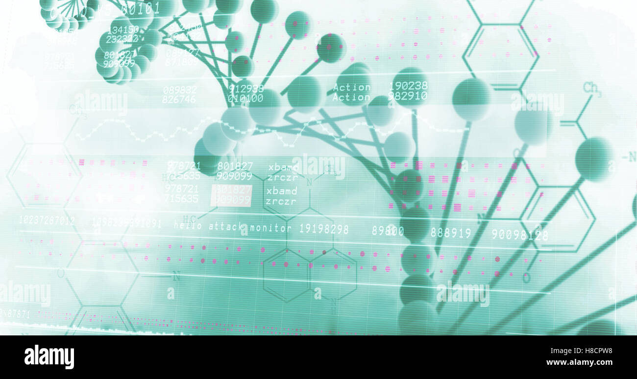 Panoramic view of information data on device screen Stock Photo - Alamy