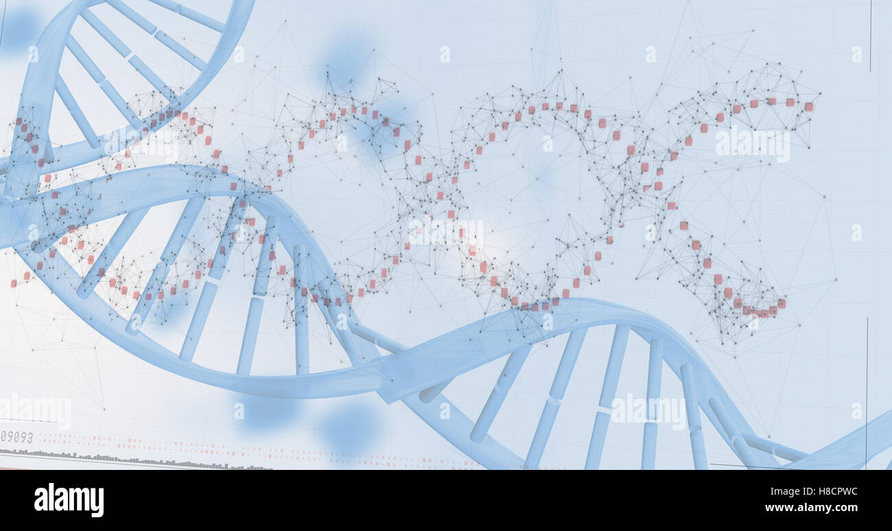 Device screen of DNA helix pattern Stock Photo - Alamy