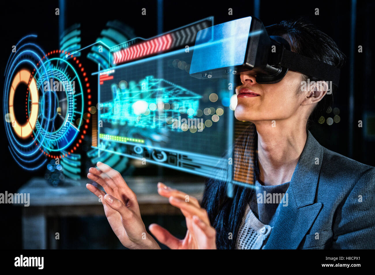 Composite image of digitally generated image of volume dial with ...