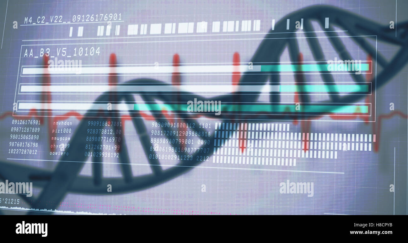 Genetic research information on DNA Stock Photo - Alamy