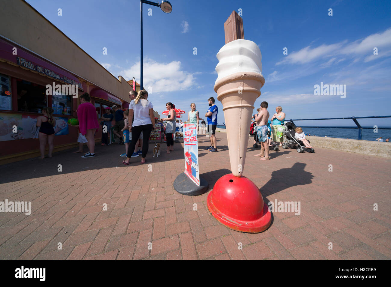 Promenade, Spittal Beach, Northumberland Stock Photo - Alamy