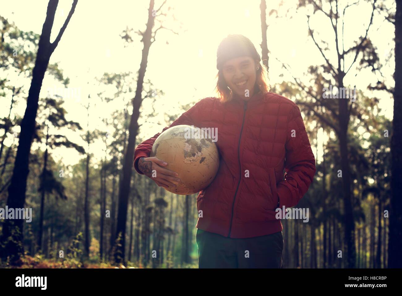 Globe Global Sphere World Cartography Earth Concept Stock Photo - Alamy