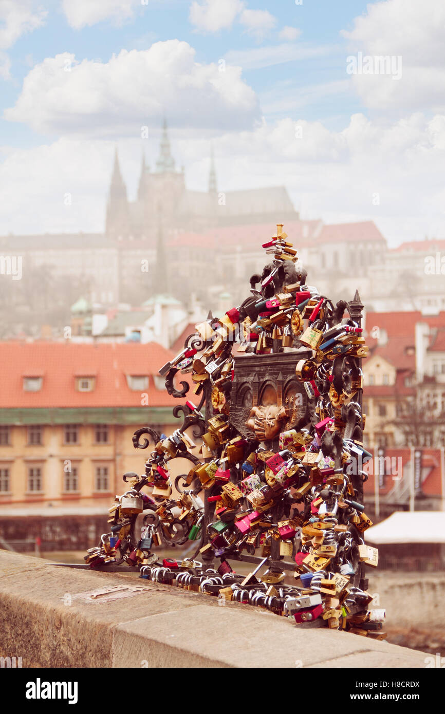 Charles Bridge (Karluv Most) and Lesser Town Tower, Prague, Czech ...