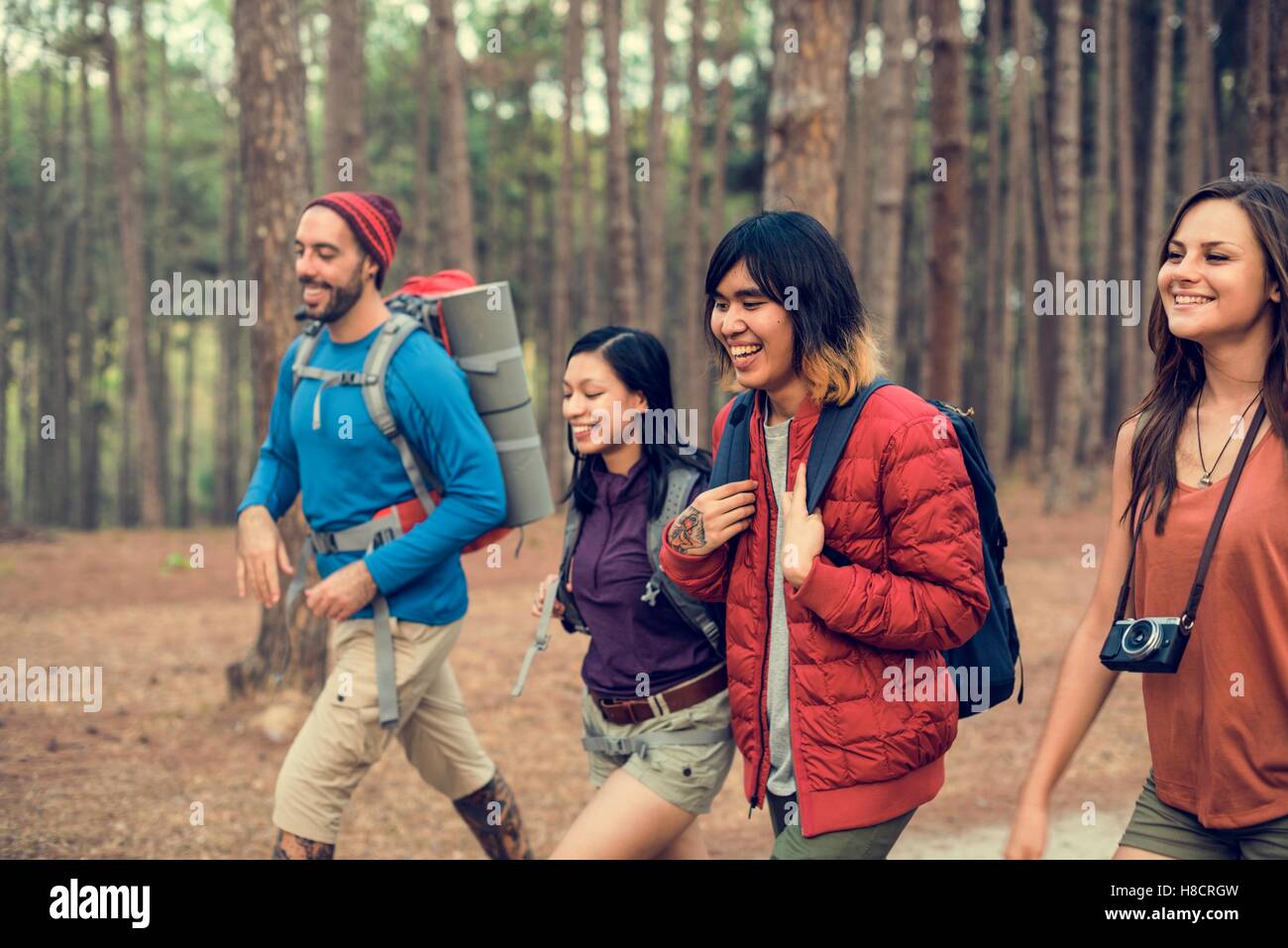 Friends Walking Exploring Outdoors Concept Stock Photo - Alamy Friends Walking Exploring Outdoors Concept Stock Photo - Alamy