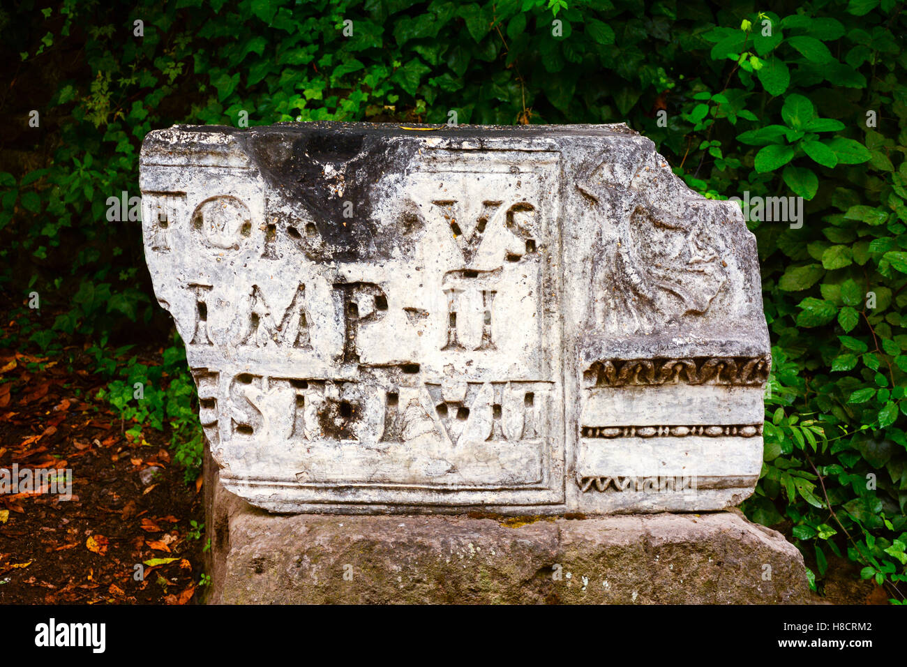Engraved roman letters hi-res stock photography and images - Alamy