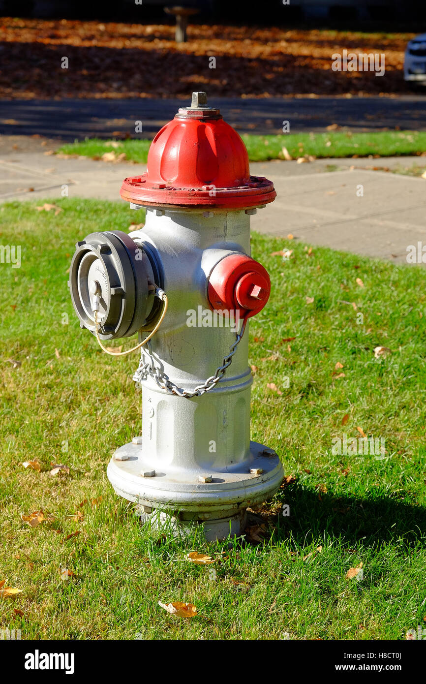 Red fire hydrant, Spokane Washington Stock Photo - Alamy