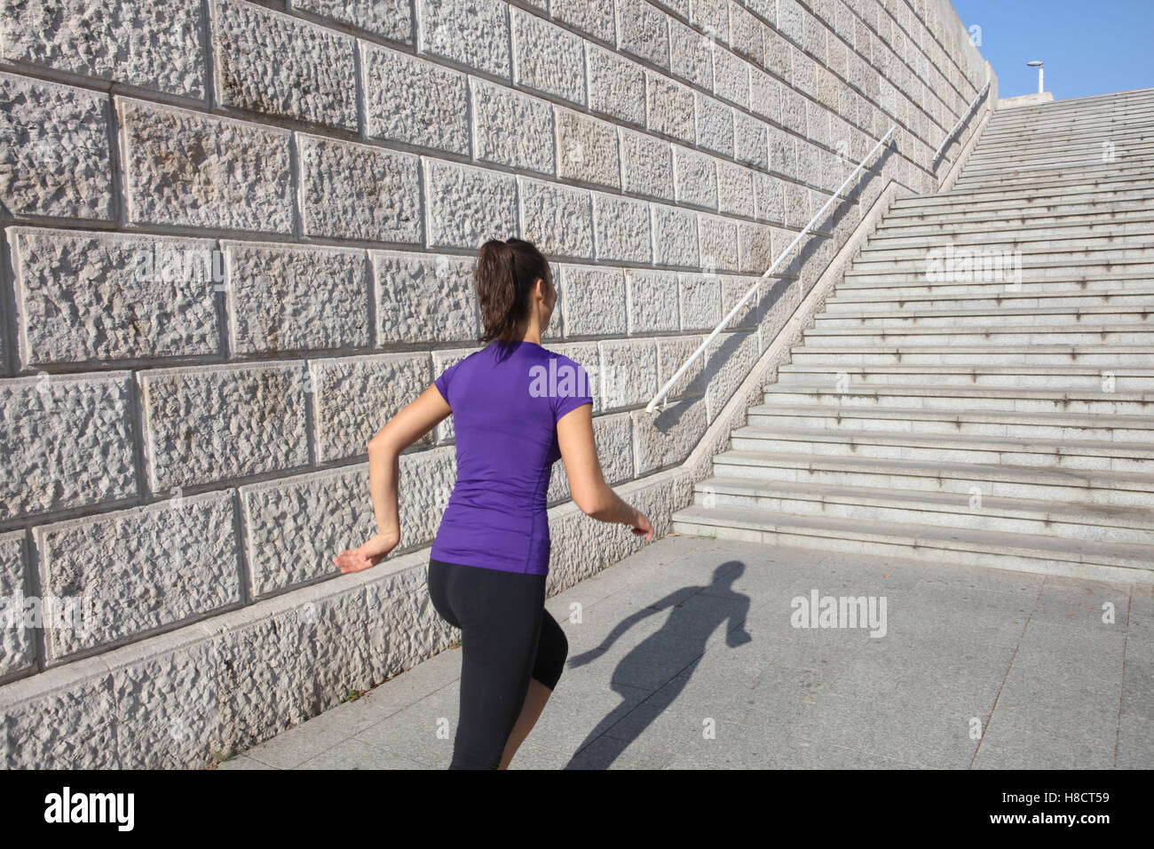Running up stairs excercise hi-res stock photography and images - Alamy