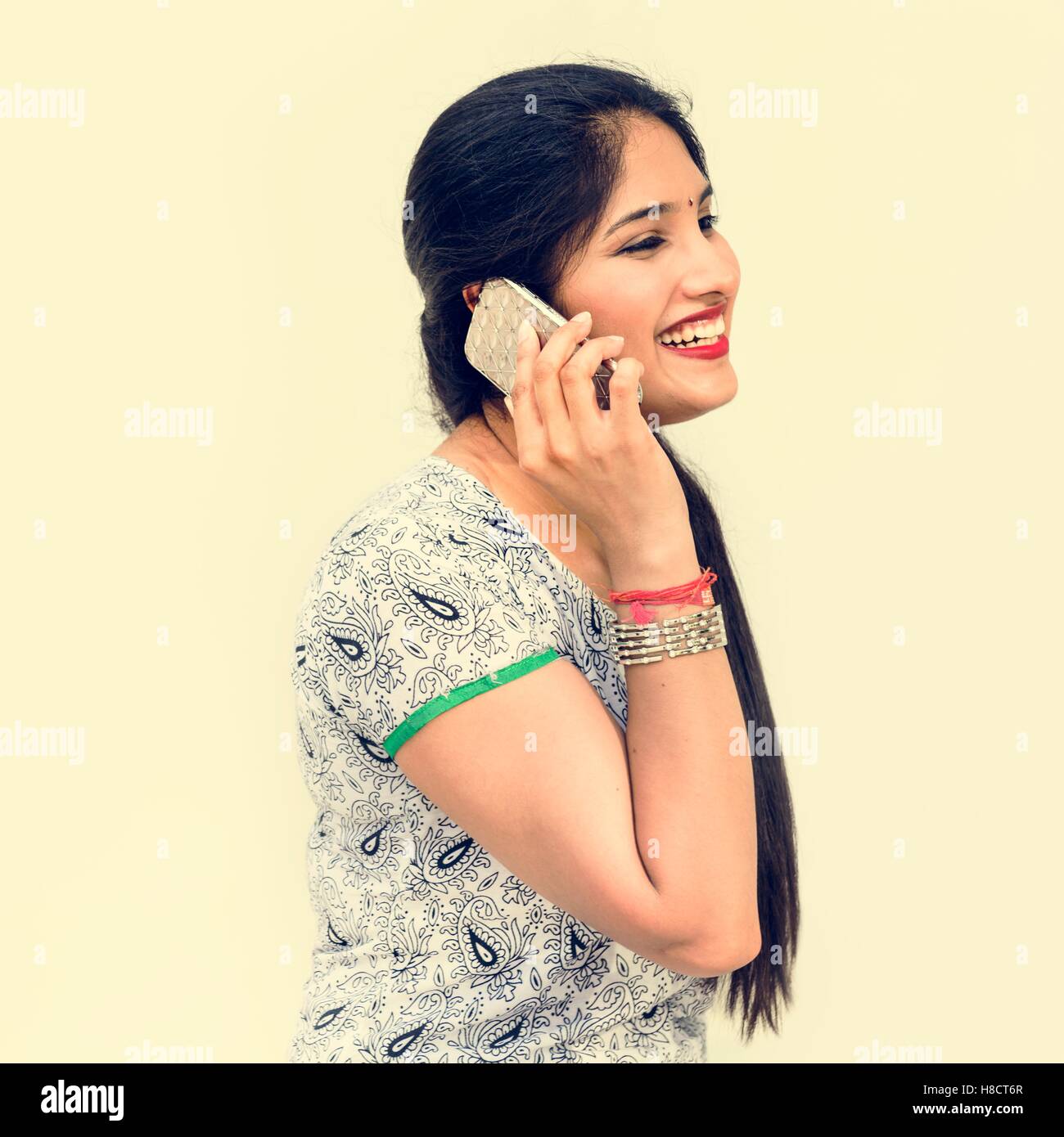 Indian Ethnicity Telecommunication Talking Data Concept Stock Photo - Alamy