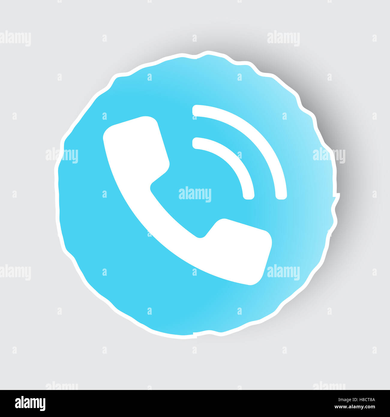 Blue phone call icon hi-res stock photography and images - Alamy