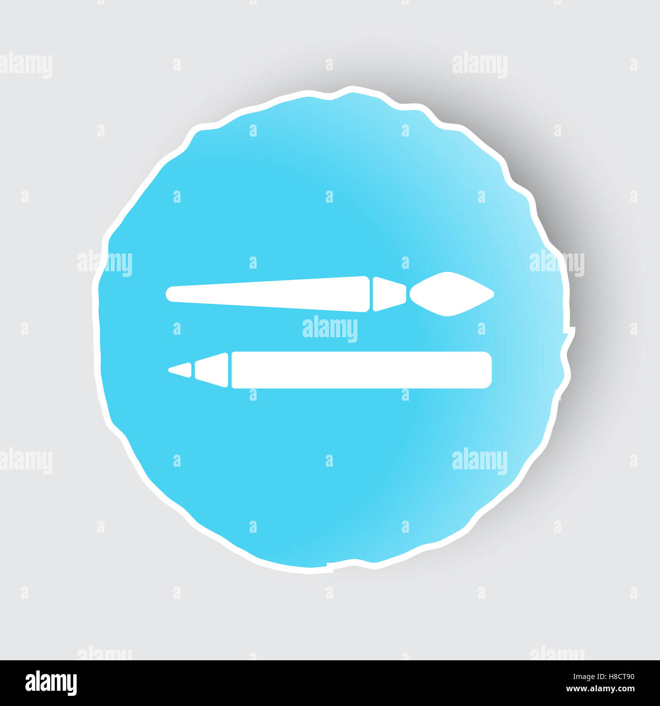 Paintbrush icon hi-res stock photography and images - Alamy