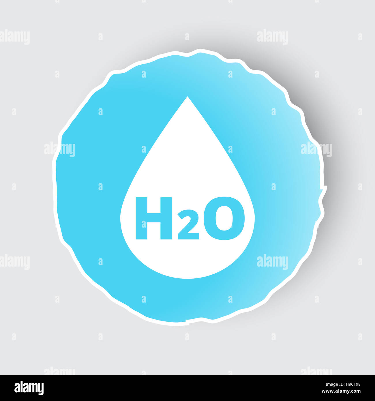 Blue app button with Water icon on white Stock Photo - Alamy