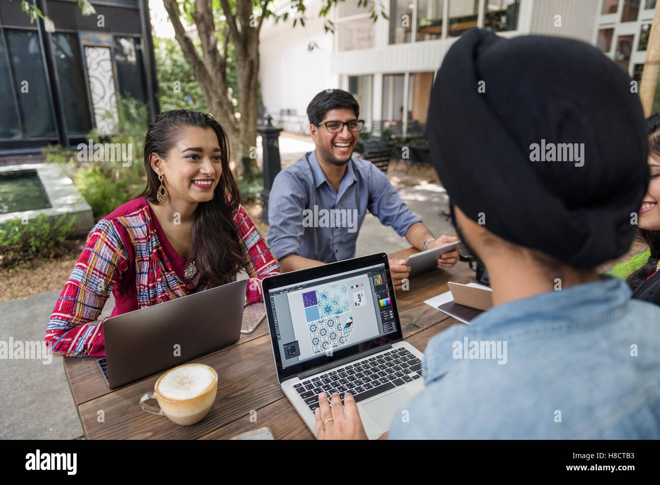 Indian Community Togetherness Technology Concept Stock Photo - Alamy