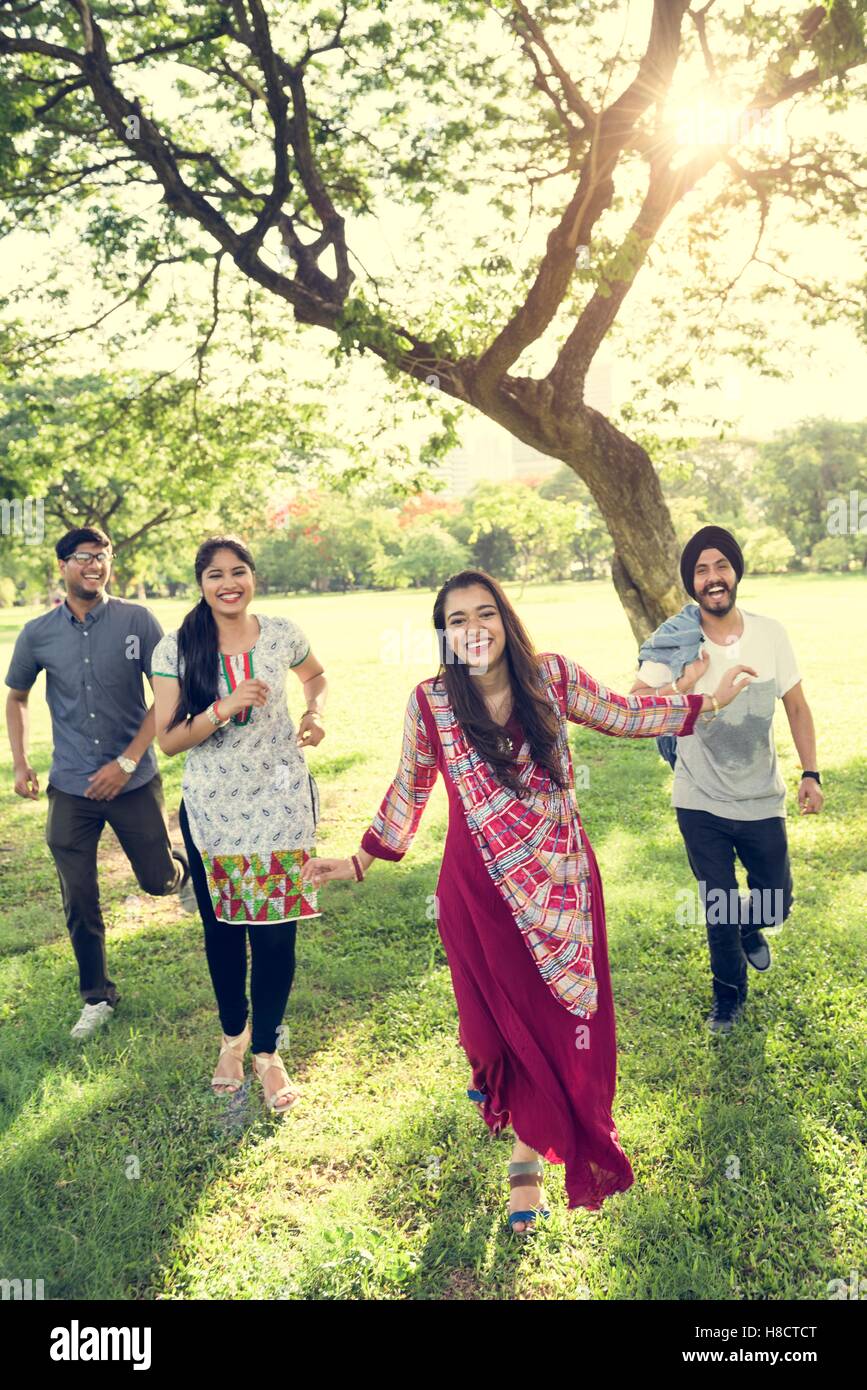 Indian Ethnicity Park Companionship Friend Concept Stock Photo - Alamy