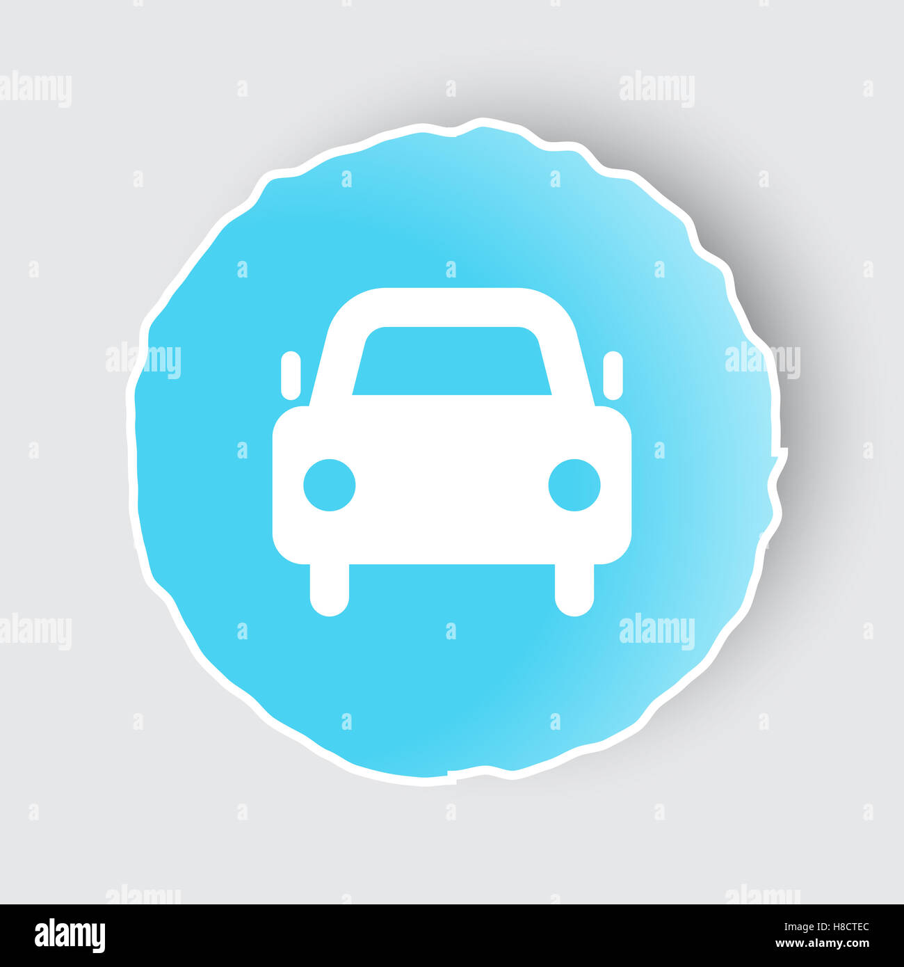 Simple blue car icon hi-res stock photography and images - Alamy