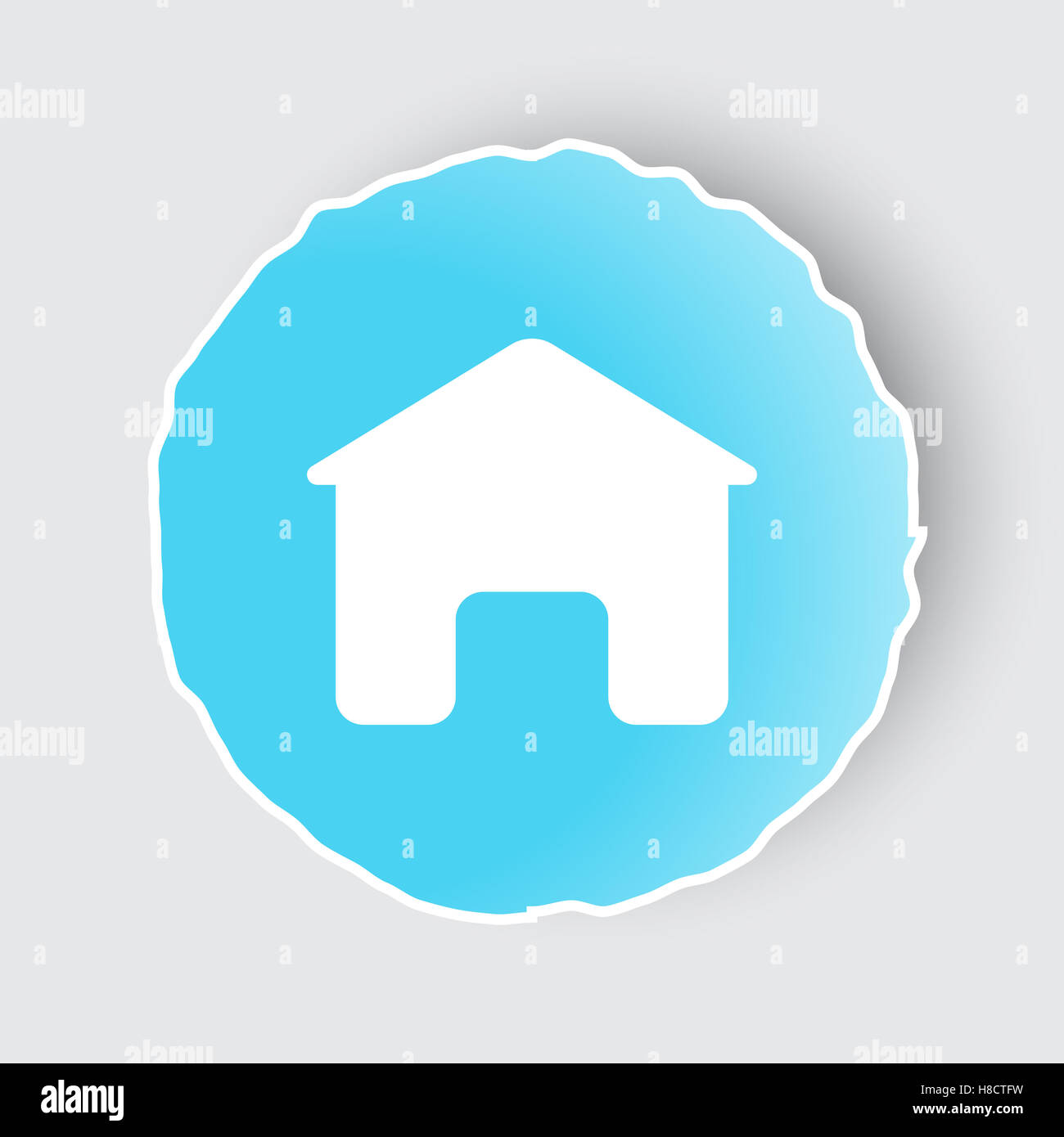 Home Button Icon Blue