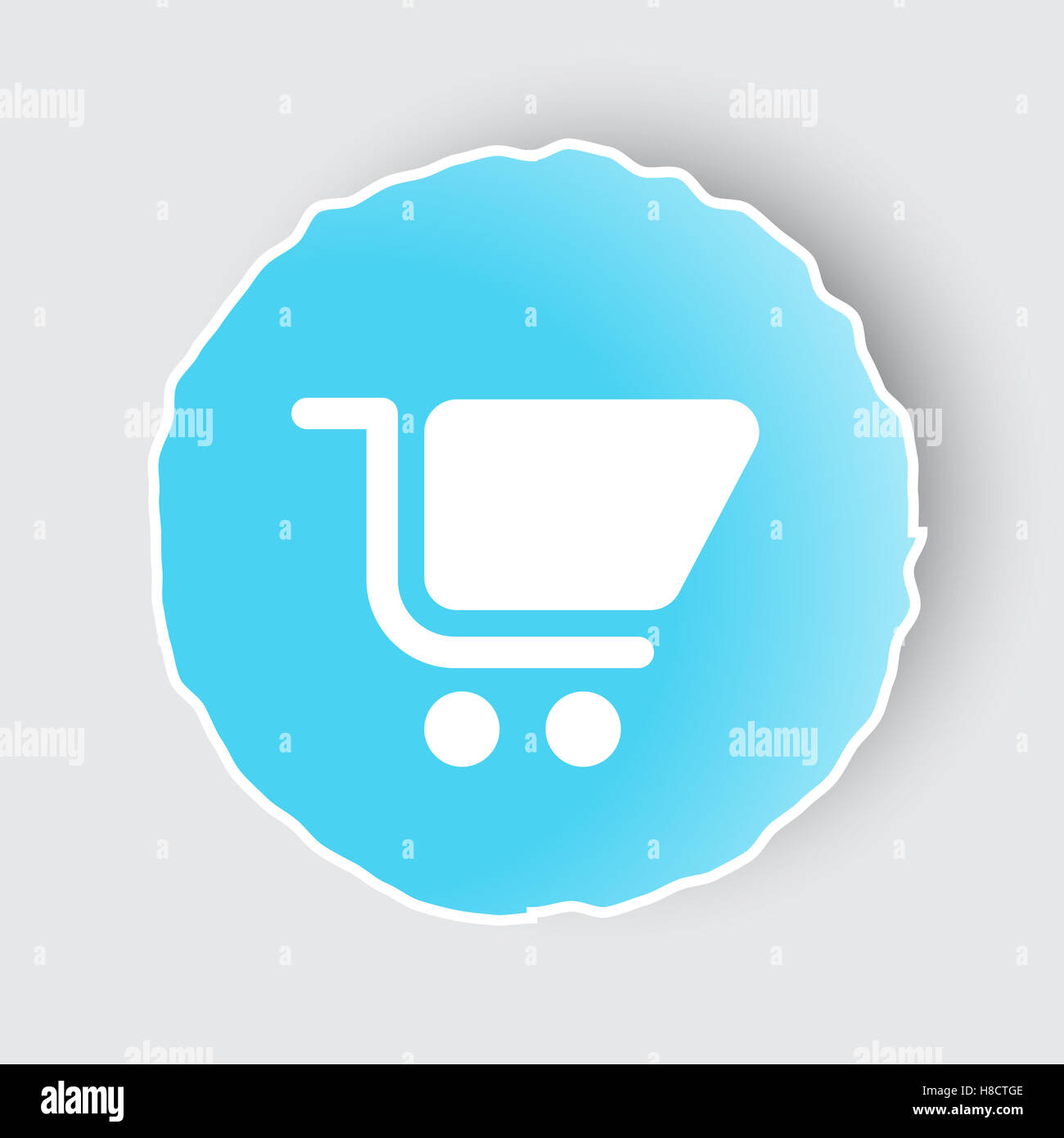 Blue cart icon hi-res stock photography and images - Alamy