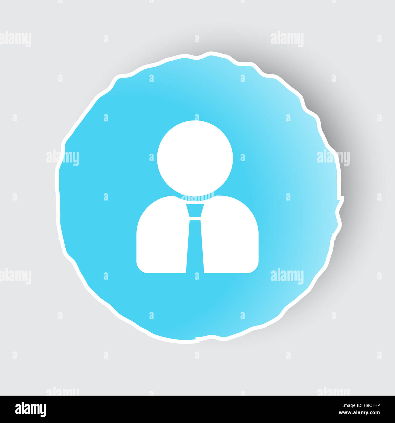 Blue app button with User Profile icon on white Stock Photo - Alamy