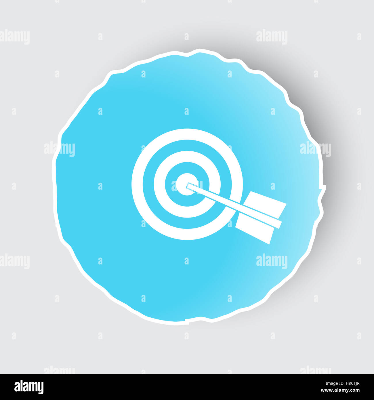 Blue app button with Target icon on white Stock Photo - Alamy