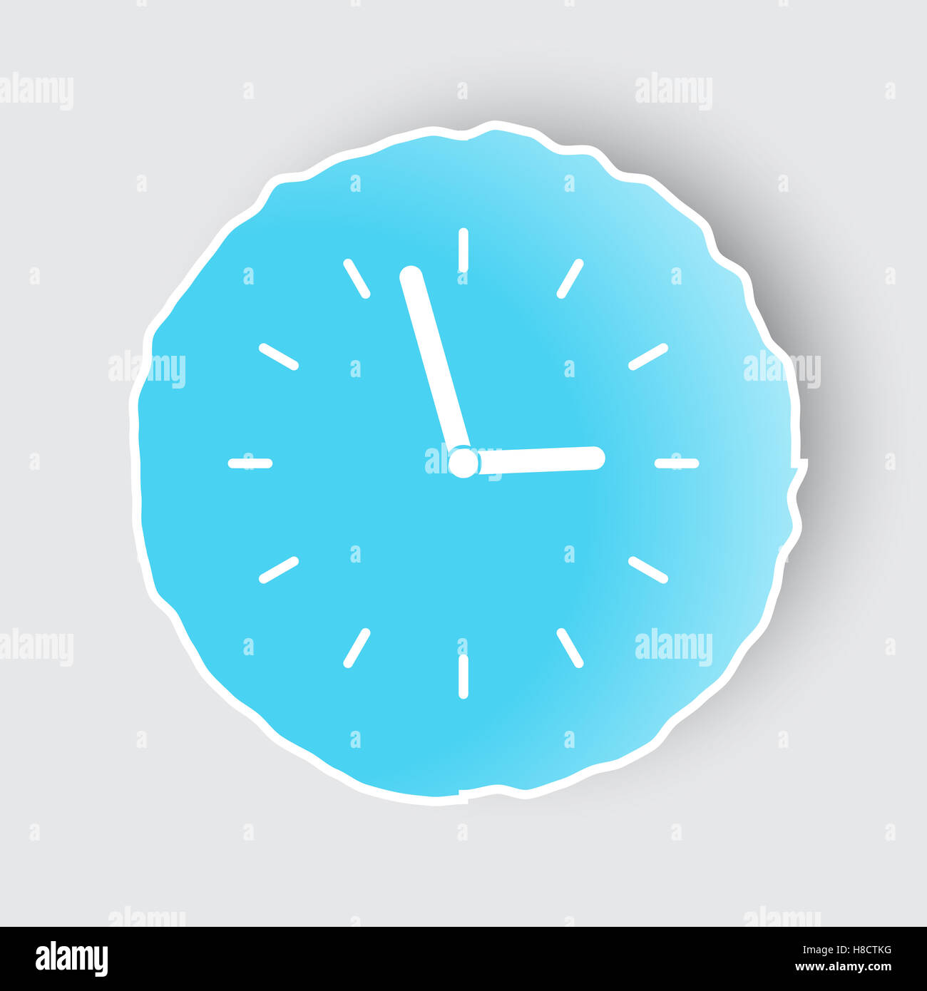 Blue app button with Clock icon on white Stock Photo - Alamy