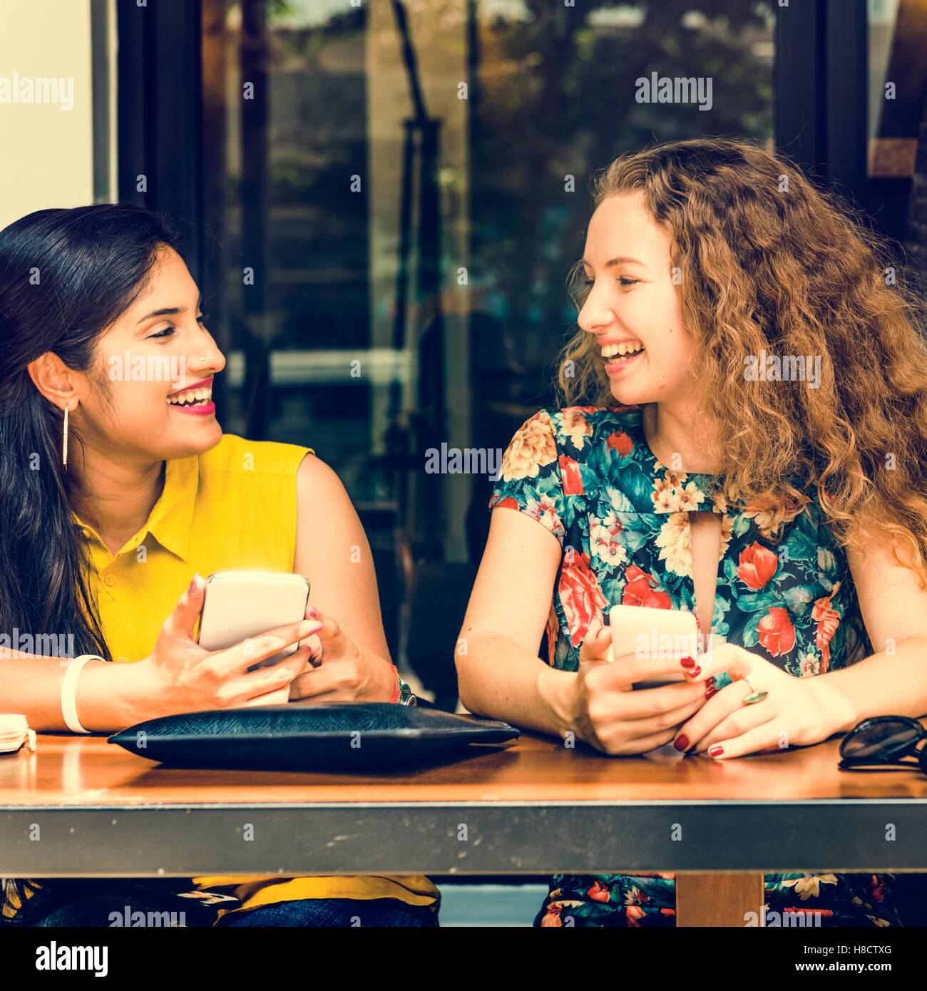 Women Using Digital Device Concept Stock Photo - Alamy