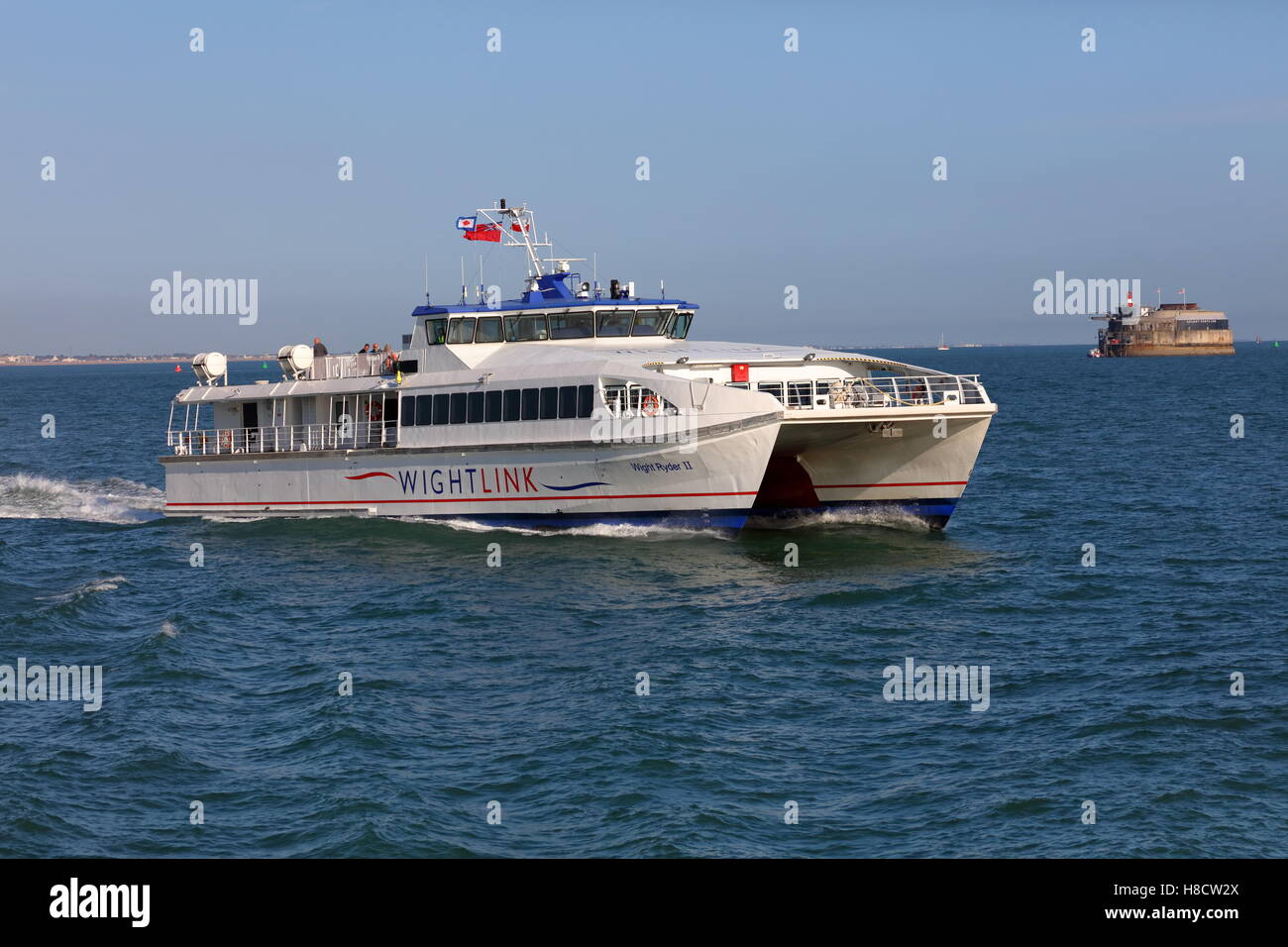 Wight Rider II high speed passenger catamaran ferry on route from ...