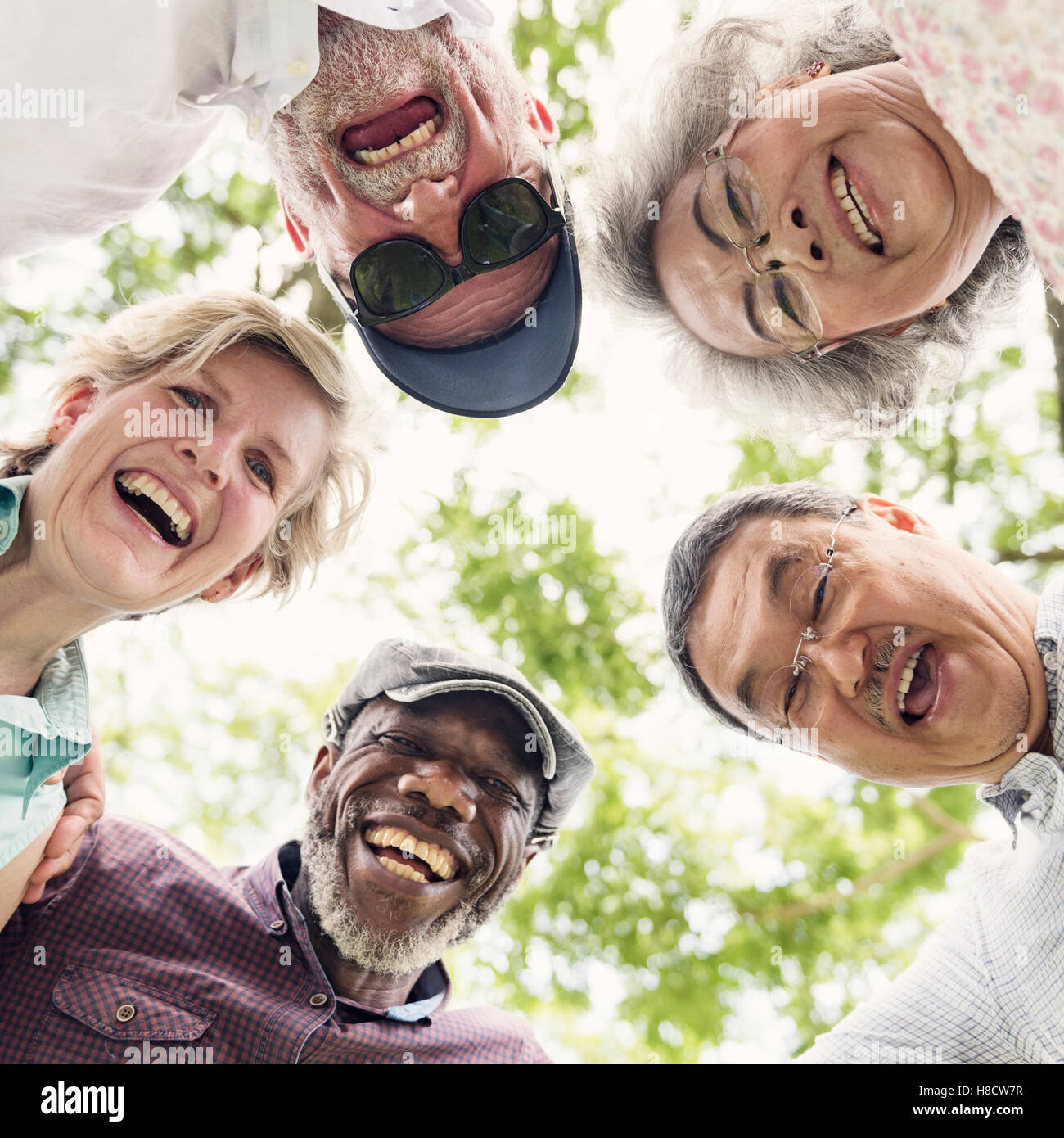 Group of Senior Retirement Friends Happiness Concept Stock Photo - Alamy