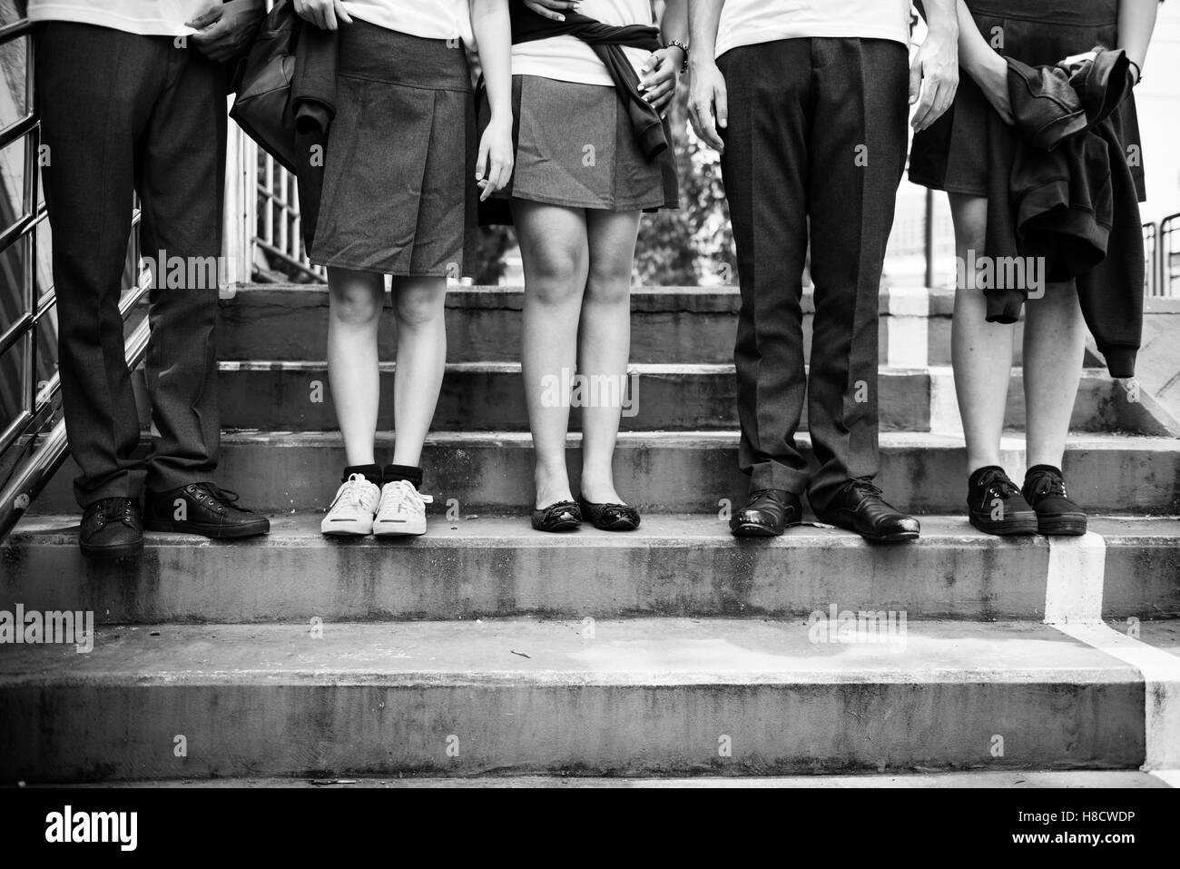 Students learning together Black and White Stock Photos & Images - Alamy