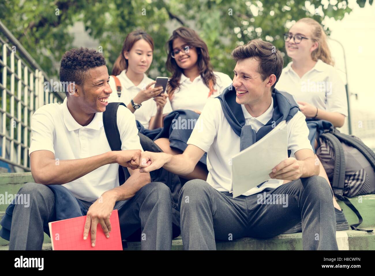 Friend Student Happiness College Diverse Concept Stock Photo - Alamy