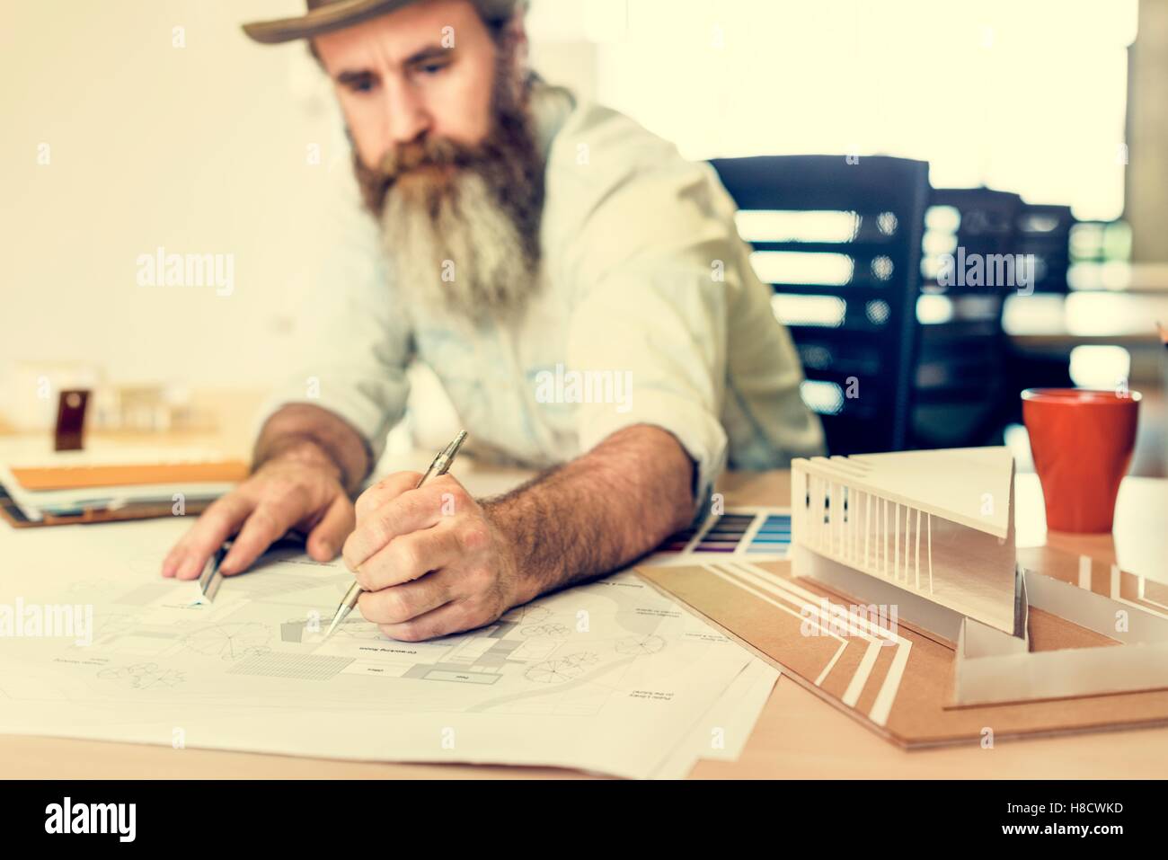 Design Studio Architect Creative Occupation Blueprint Concept Stock ...