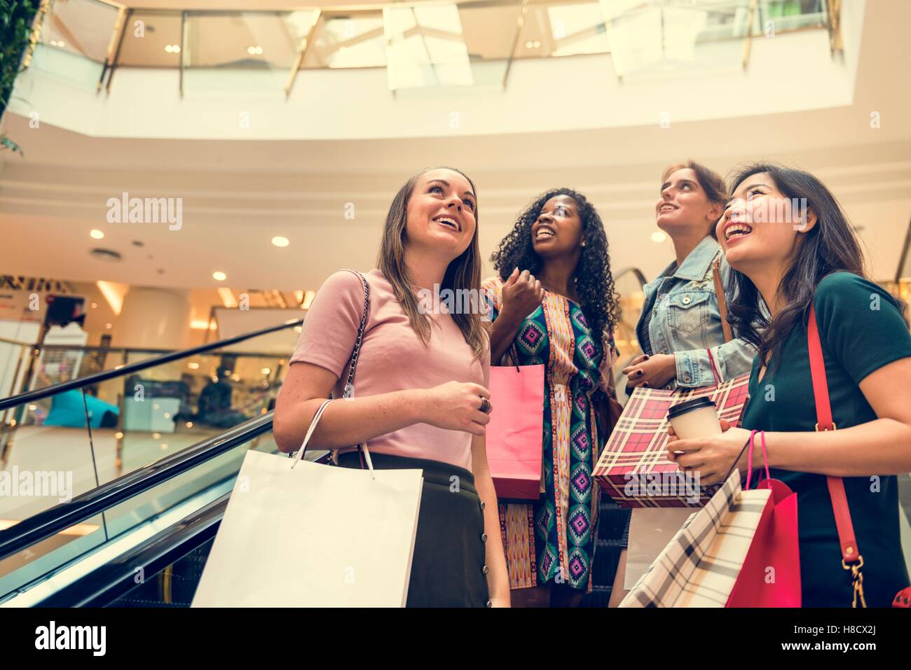 Group Of People Shopping Concept Stock Photo - Alamy
