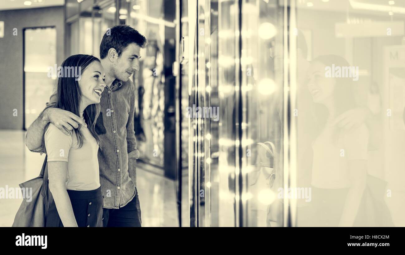 Couple Together Shopping Customer Concept Stock Photo - Alamy