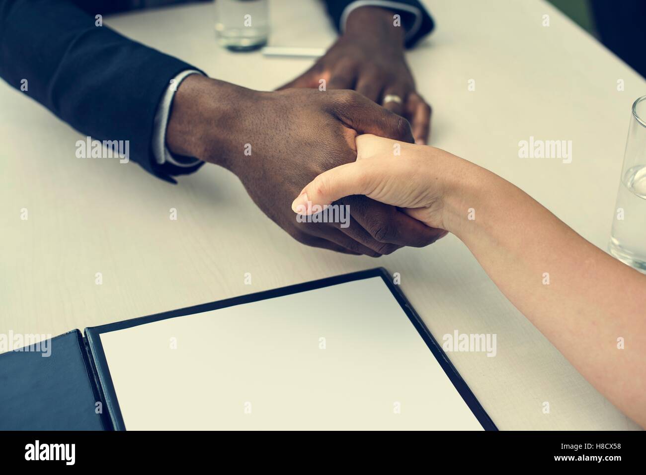 Business Contract Documents Handshake Concept Stock Photo - Alamy