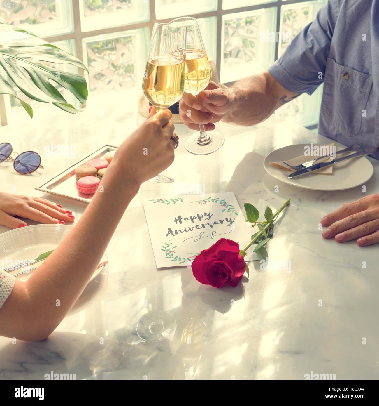 Toast Cheers Alcohol Beverage Celebration Party Concept Stock Photo - Alamy