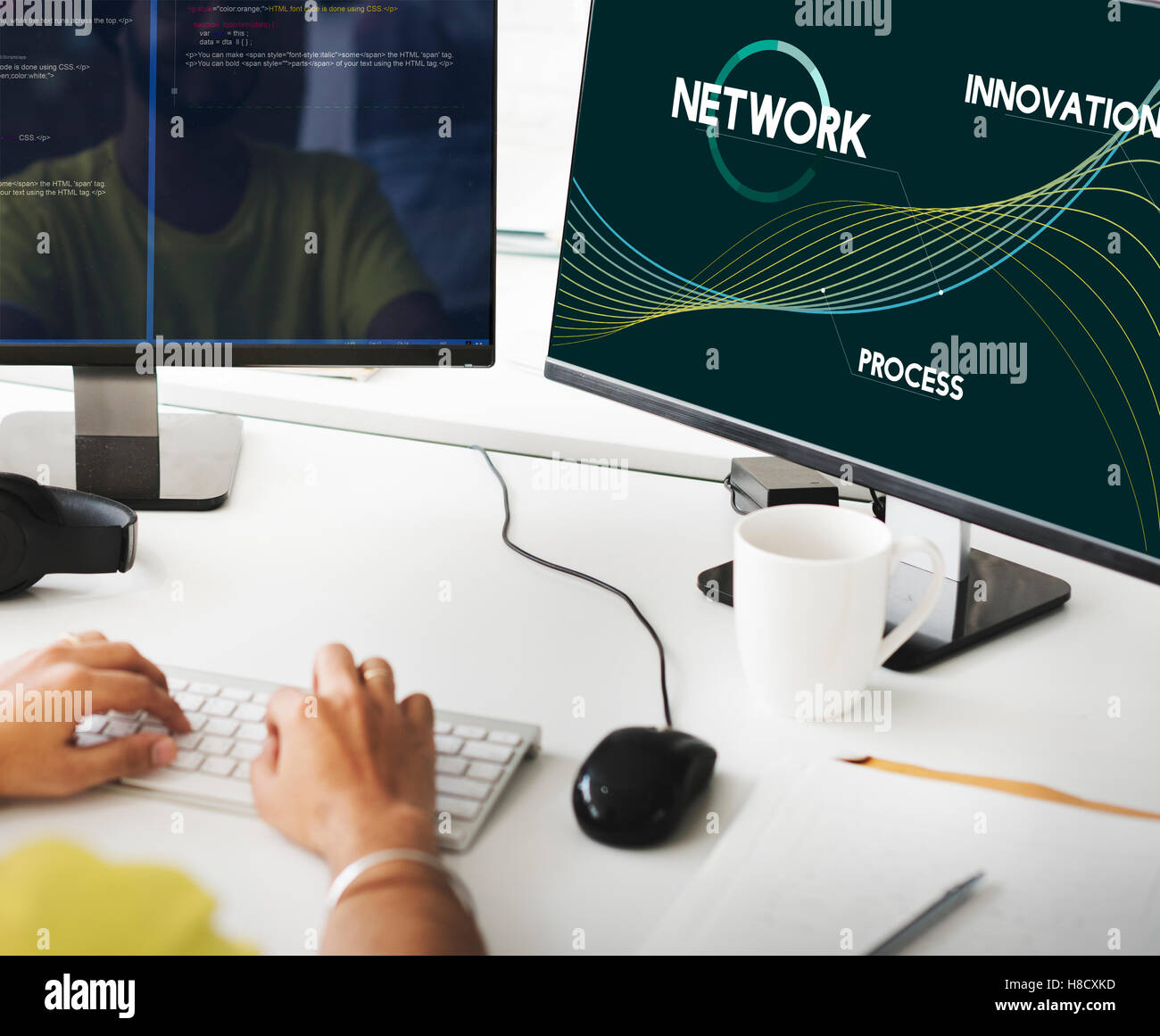 Technology Connect Development Network Process Concept Stock Photo - Alamy