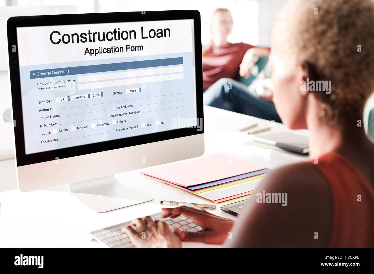 Construction Loan Application Form Concept Stock Photo - Alamy