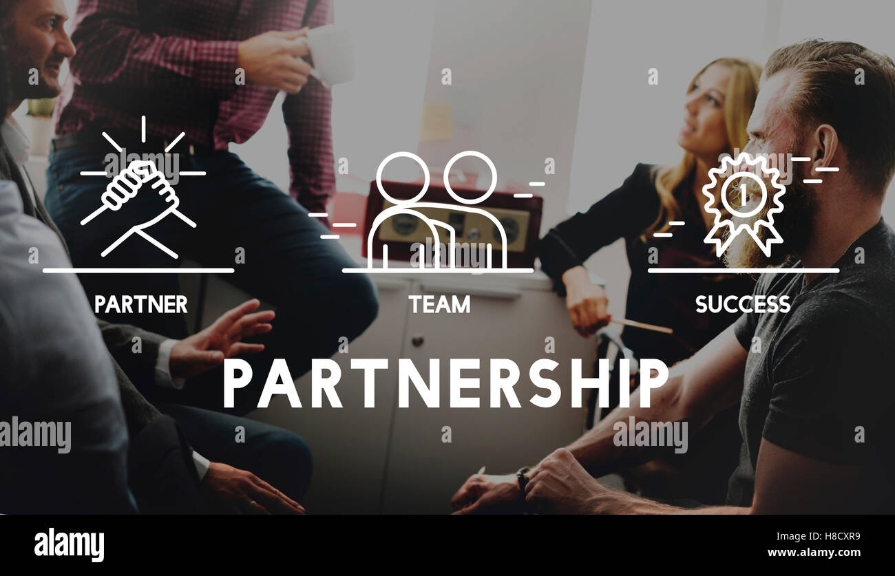 Business Collaboration Teamwork Corporation Concept Stock Photo - Alamy