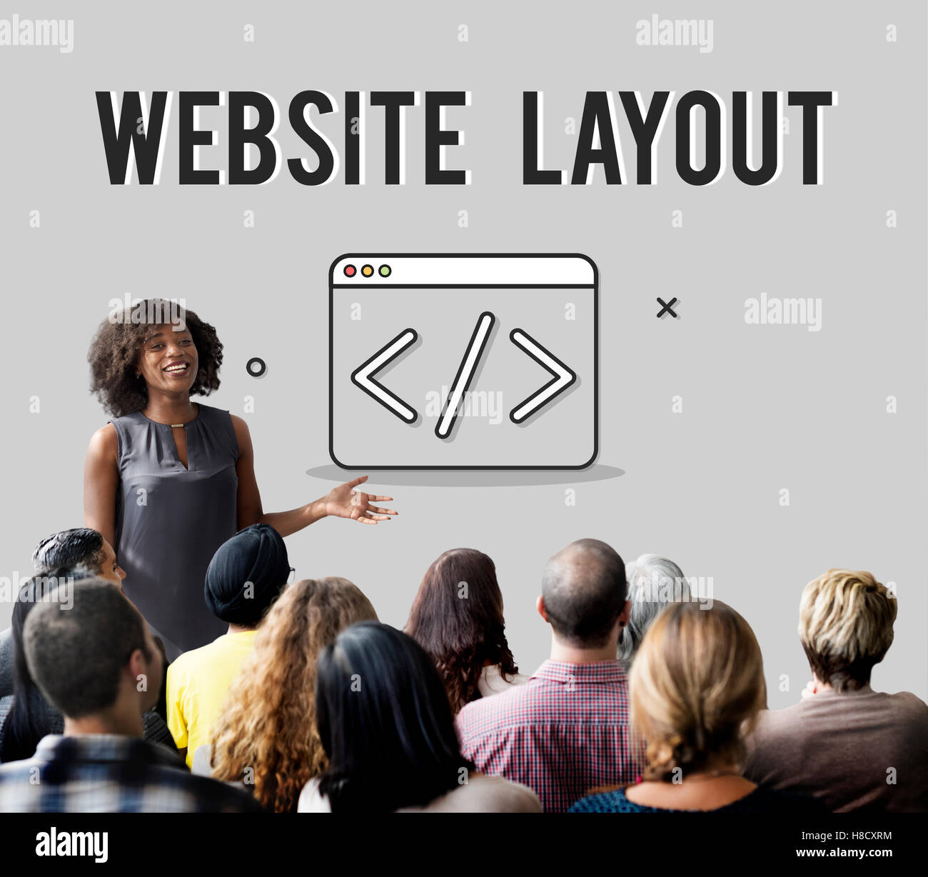 Web Development Symbol Icon Concept Stock Photo - Alamy