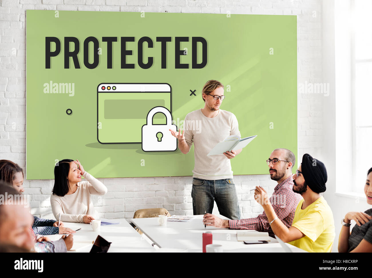Authorize Protected Verification Privacy Security Concept Stock Photo ...